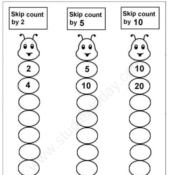 Skip Counting Worksheet 1st Grade